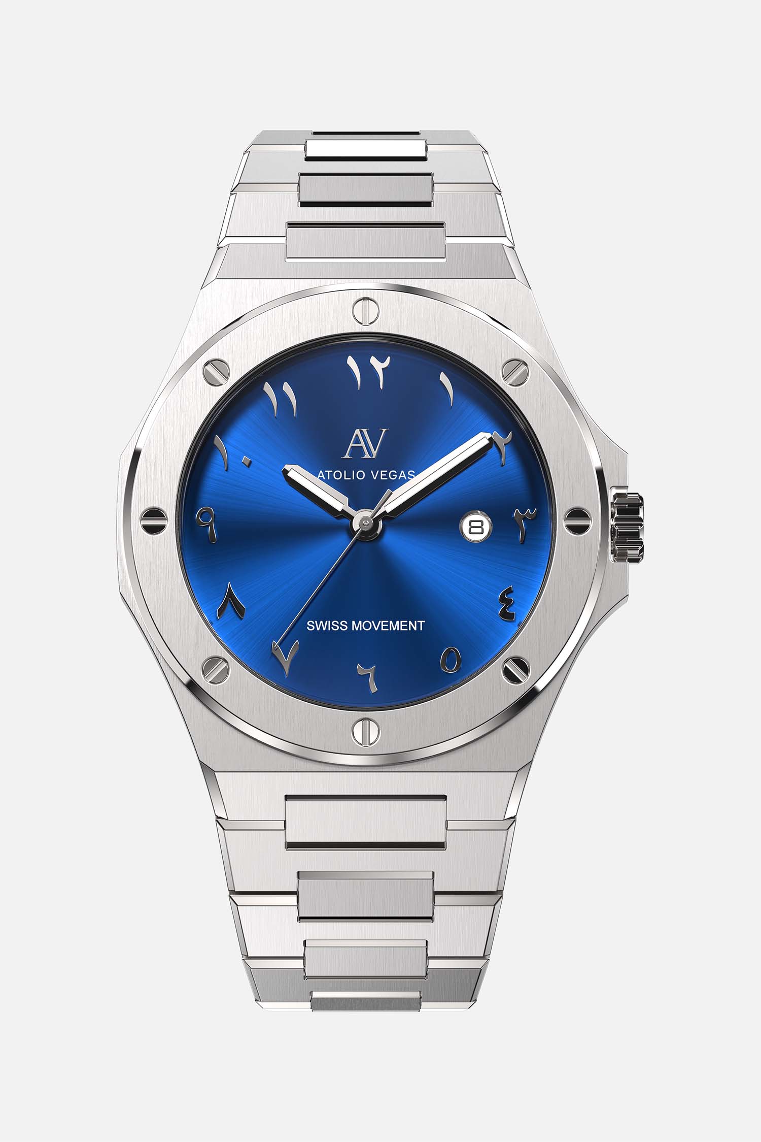 Zolten Sapphire | Silver Blue dial | Atolio Vegas | water resistant