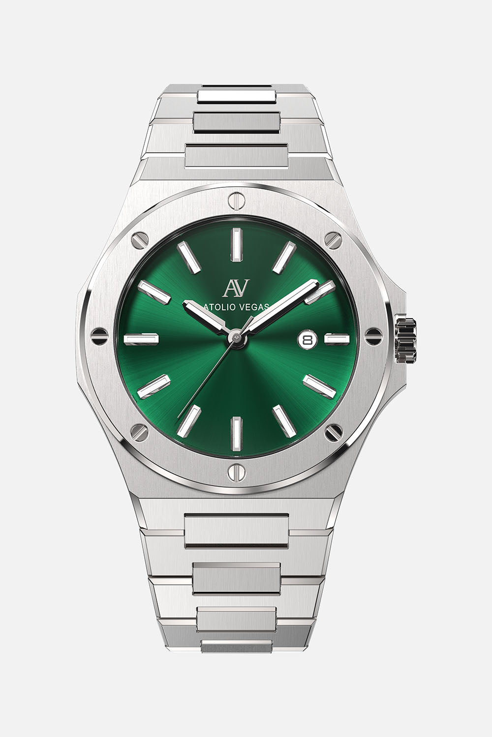 Zolten Emerald | Silver Green dial | Atolio Vegas | water resistant