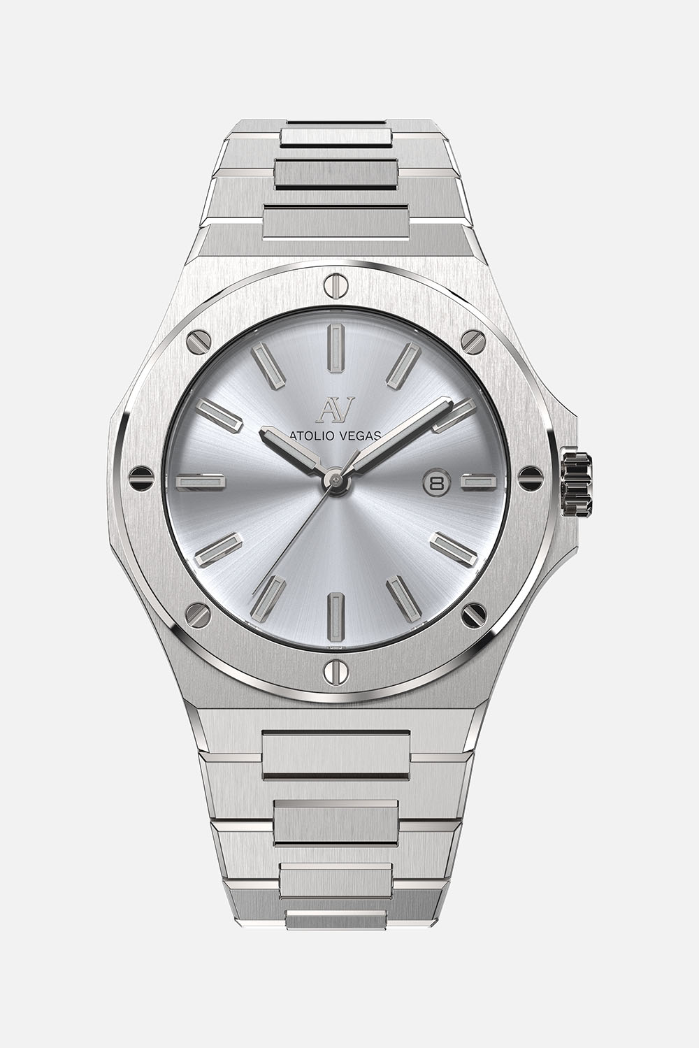 Zolten Silver | Silver dial Watch | Atolio Vegas | water resistant