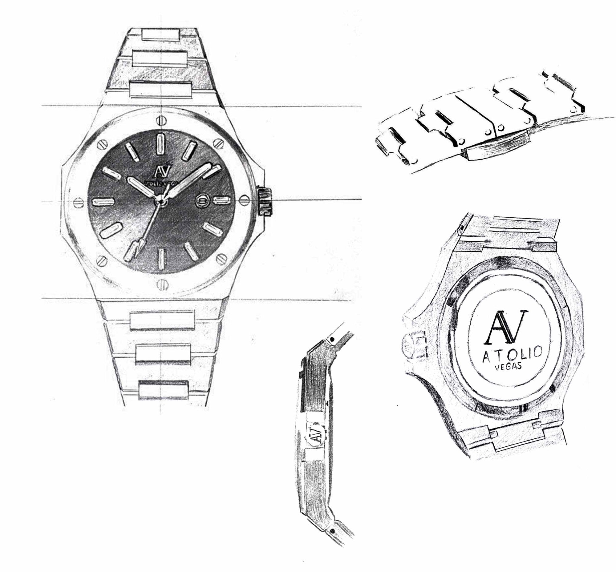 Zolten Sapphire | Silver Blue dial | Atolio Vegas | water resistant